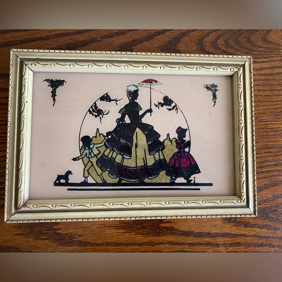 Wall Decor | Vintage Silhouette Reverse Picture In Frame 5 X 8 | Poshmark